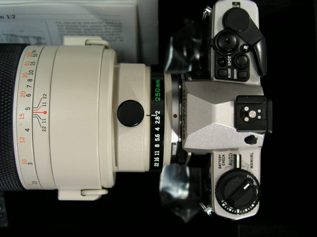 Zuiko AUTO-T 250mm f/2.0 ED-IF super-telephoto lense